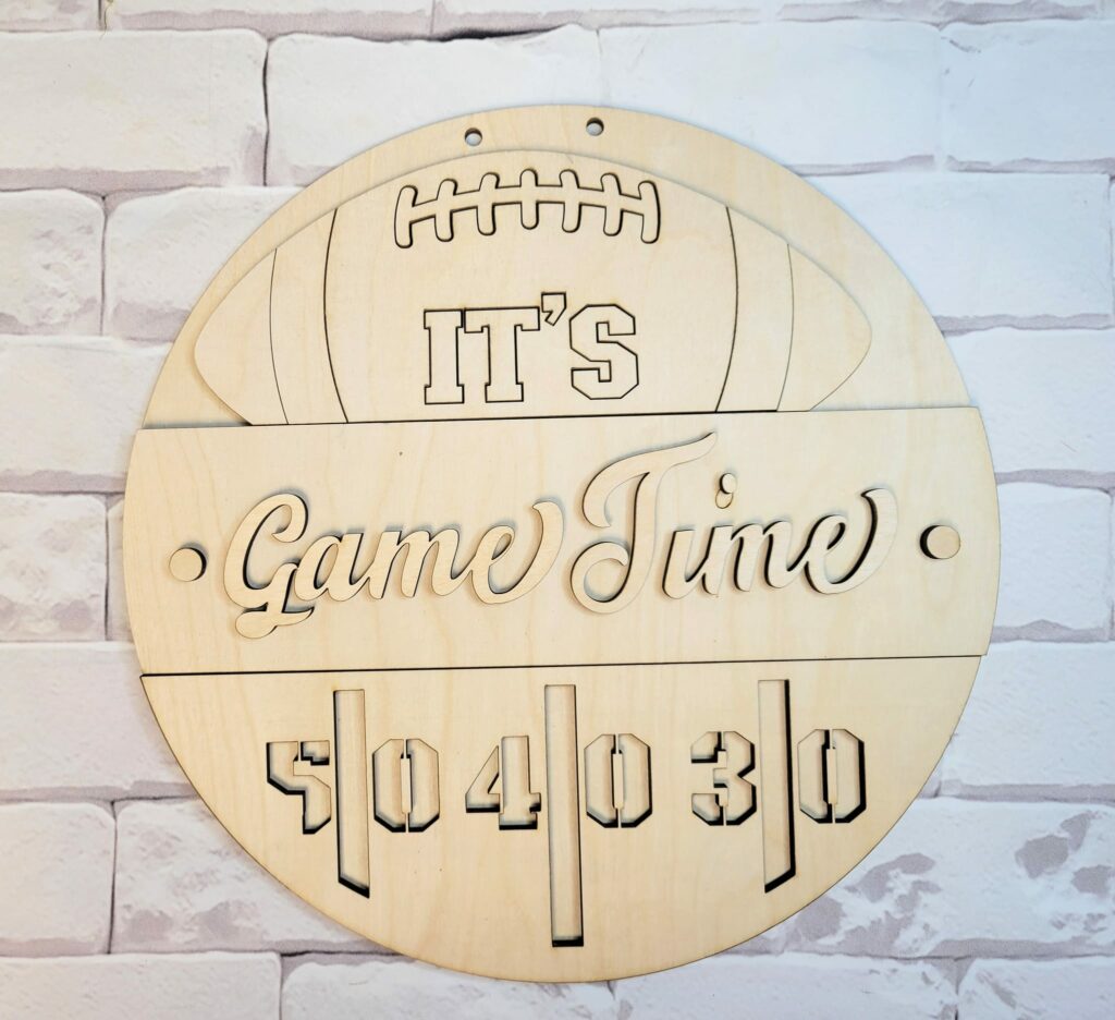 Football Season Door hanger Sign DIY kit - MyMakerscape