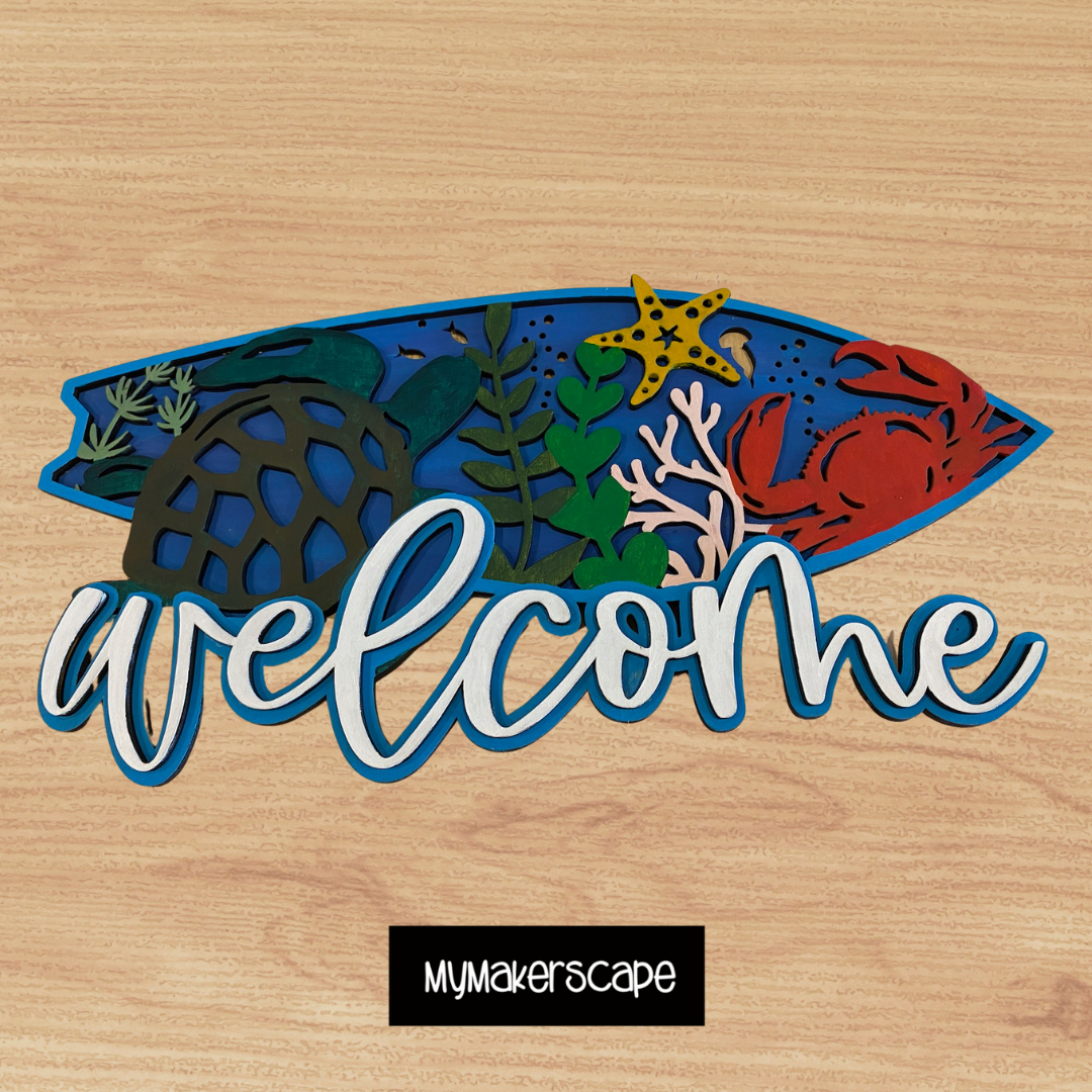 Welcome Turtle Sign DIY kit - MyMakerScape